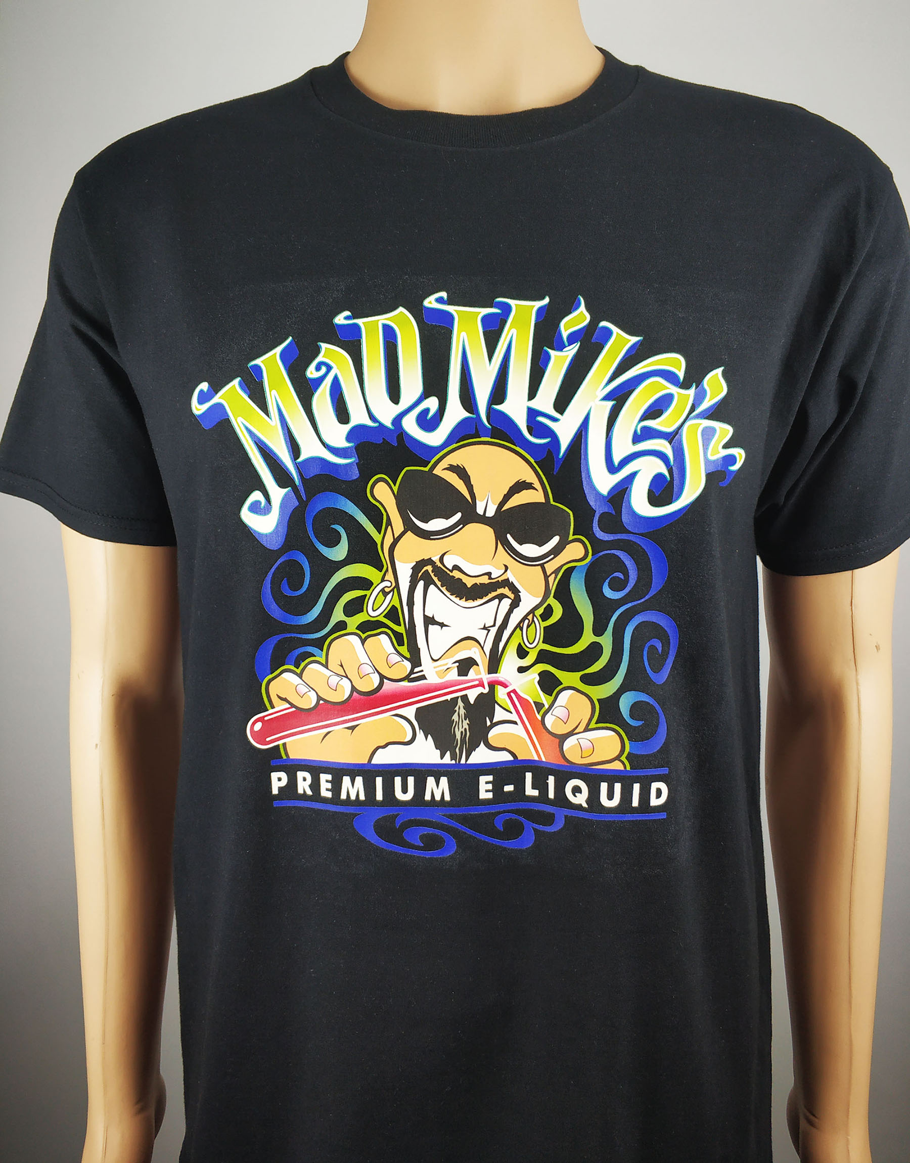 Digital Printed Cotton Material Black Color T shirt